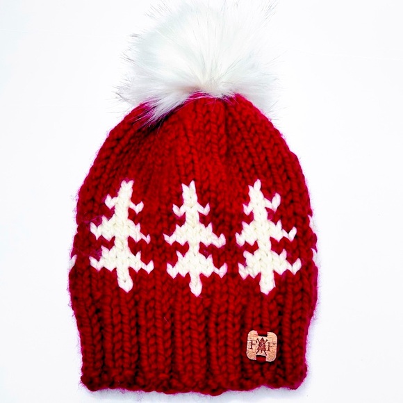 Fat Face | Accessories | Fat Face Knit Christmas Tree Hat Beanie Red ...